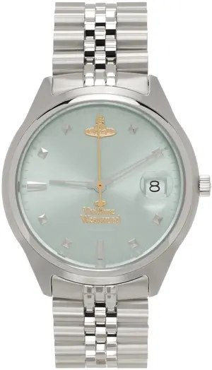 VIVIENNE WESTWOOD Vivienne Westwood Silver & Blue Camberwell Watch - Light Blue & Silver