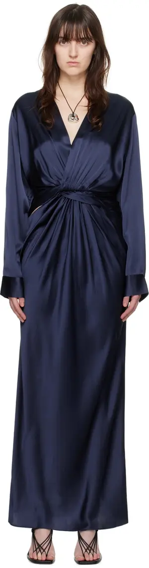 Christopher Esber Christopher Esber Triquetra Twist Maxi Dress - Ink