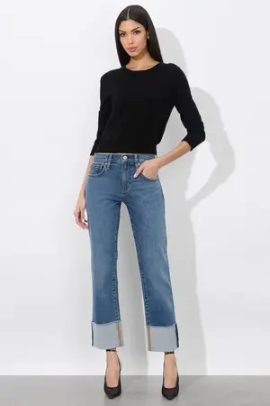 Alice + Olivia Abilene Cuffed Skinny Jeans