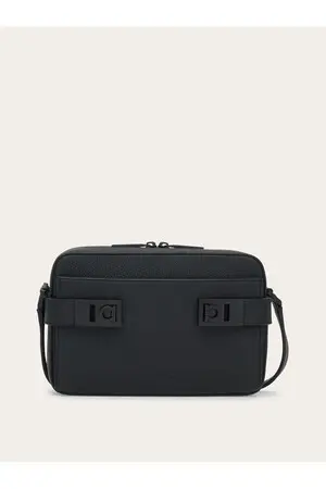 FERRAGAMO East-west Crossbody Bag With Hug Buckle - Black