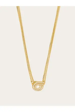 FERRAGAMO Gancini Pendant Necklace - Gold