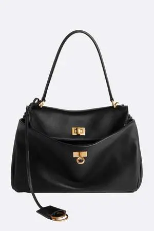 Balenciaga Handbag In Black Smooth Leather - Black