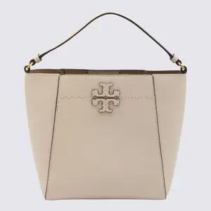 Tory Burch TORY BURCH BRIE LEATHER MCGRAW SATCHEL BAG - Brie