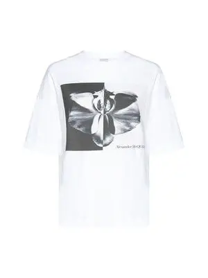 Alexander McQueen Alexander McQueen Photographic Orchid T-Shirt - White