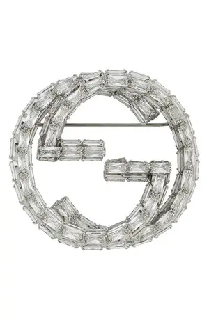 Gucci Double-g Crystal Brooch