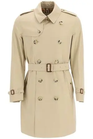 Burberry Burberry Kensington Midi Trench Coat - Beige
