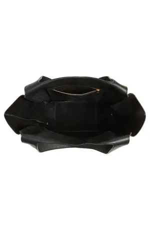 Saint Laurent Bea Deerskin Leather Tote - Nero