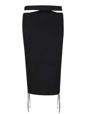 ANDREĀDAMO Mid-length Skirt - Black