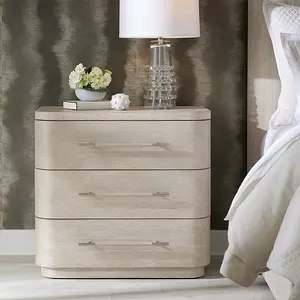 HOOKER FURNITURE Modern Mood Three Drawer Nightstand - Cream