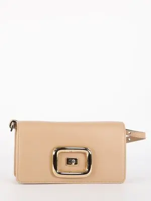 ROGER VIVIER Beige Viv' Choc Mini Bag - Beige