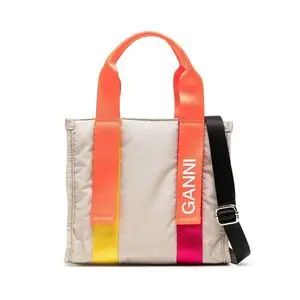 GANNI Small Bou Bag Snake Neutrals