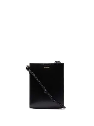 JIL SANDER Black Tangle Bag With Logo In Leather Woman - Black