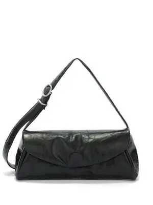 JIL SANDER JIL SANDER Cannolo Padded Large Leather Shoulder Bag - Black