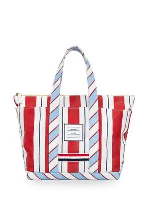Thom Browne THOM BROWNE Small Tote Tool Bag - White