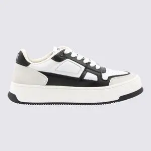 AMI Paris AMI PARIS BLACK AND WHITE LEATHER ARCADE SNEAKERS - White