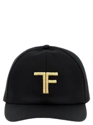 TOM FORD BASEBALL CAP TF LOGO - Black