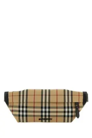 Burberry Embroidered Check Belt Bag Archivebeige
