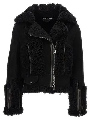TOM FORD Suede Shearling Jacket
