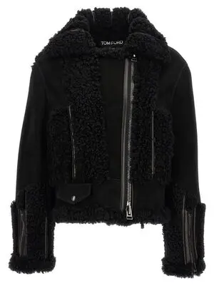 TOM FORD Suede Shearling Jacket