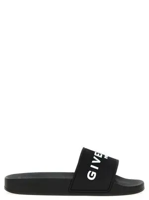 Givenchy GIVENCHY GIVENCHY Paris Slippers In Rubber - Black