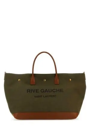 Saint Laurent SAINT LAURENT Nappa Leather Shopping Bag - Green