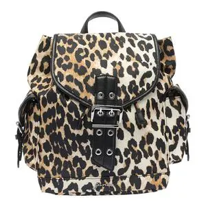 GANNI Leopard Print Backpack Multicolour
