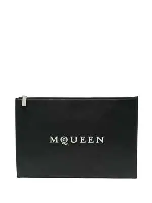 Alexander McQueen Alexander McQueen Clutch With Logo - Black