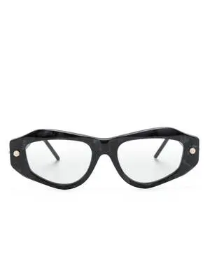 KUBORAUM P15 Rectangle-frame Sunglasses - Black