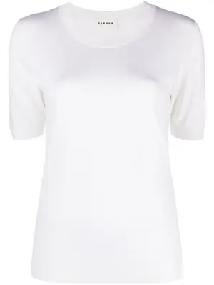 P.a.r.o.s.h Linfa Fine-knit Top - White