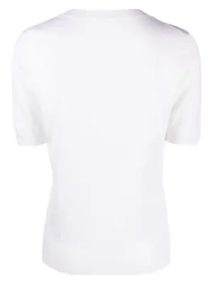 P.a.r.o.s.h Linfa Fine-knit Top - White
