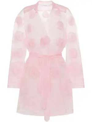 Viktor & Rolf Rose-appliqué Tulle Coat