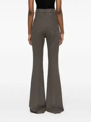 Rick Owens Pressed-crease High-waist Trousers - Brown