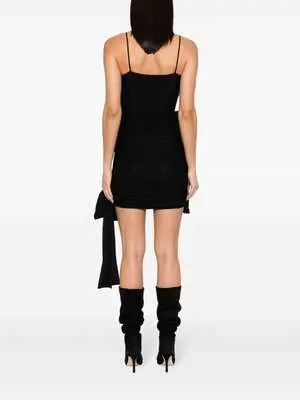 Blumarine Sash-detailing Mini Dress - Black
