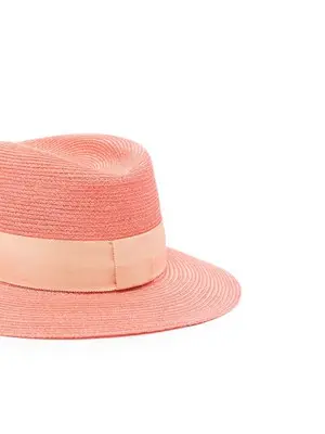 MAISON MICHEL Henrietta Interwoven Fedora Hat