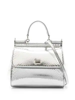 Dolce & Gabbana Sicily Metallic Tote Bag
