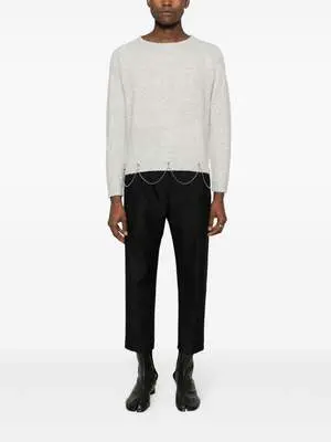 Random Identities Crystal-embellished Wool-blend Jumper