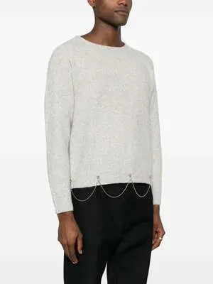 Random Identities Crystal-embellished Wool-blend Jumper