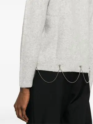 Random Identities Crystal-embellished Wool-blend Jumper