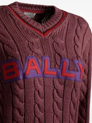Bally Logo-appliqué Merino Wool Jumper
