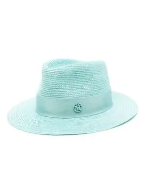 MAISON MICHEL André Interwoven Fedora Hat - Blue