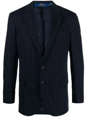 Polo Ralph Lauren Logo-patch Pinstripe Blazer