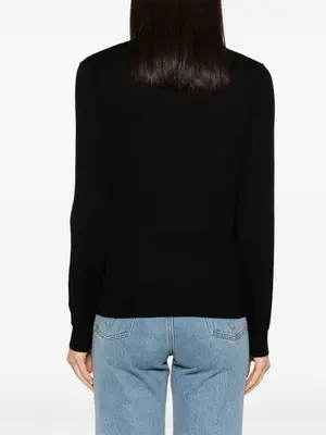 P.a.r.o.s.h Fine-knit V-neck Top - Black