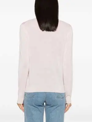 P.a.r.o.s.h Fine-knit V-neck Top - Pink