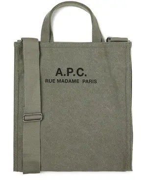 A.p.c. Logo-print Tote Bag - Green