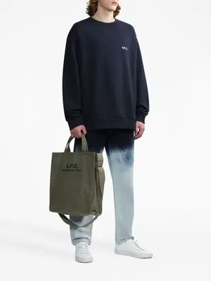 A.p.c. Logo-print Tote Bag - Green