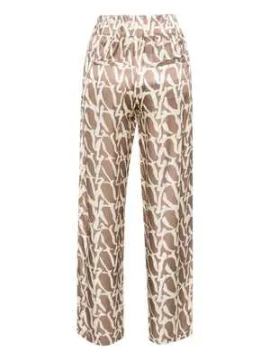 AERON Aurora Monogram-print Drawstring Trousers