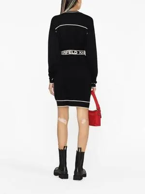 Karl Lagerfeld Logo-print Belted Cardigan