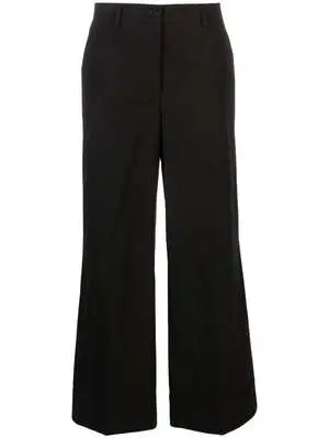 P.a.r.o.s.h High-waisted Wide-leg Trousers - Black
