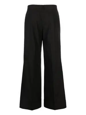 P.a.r.o.s.h High-waisted Wide-leg Trousers - Black