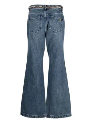 Michael Kors Belted High-rise Flared Jeans